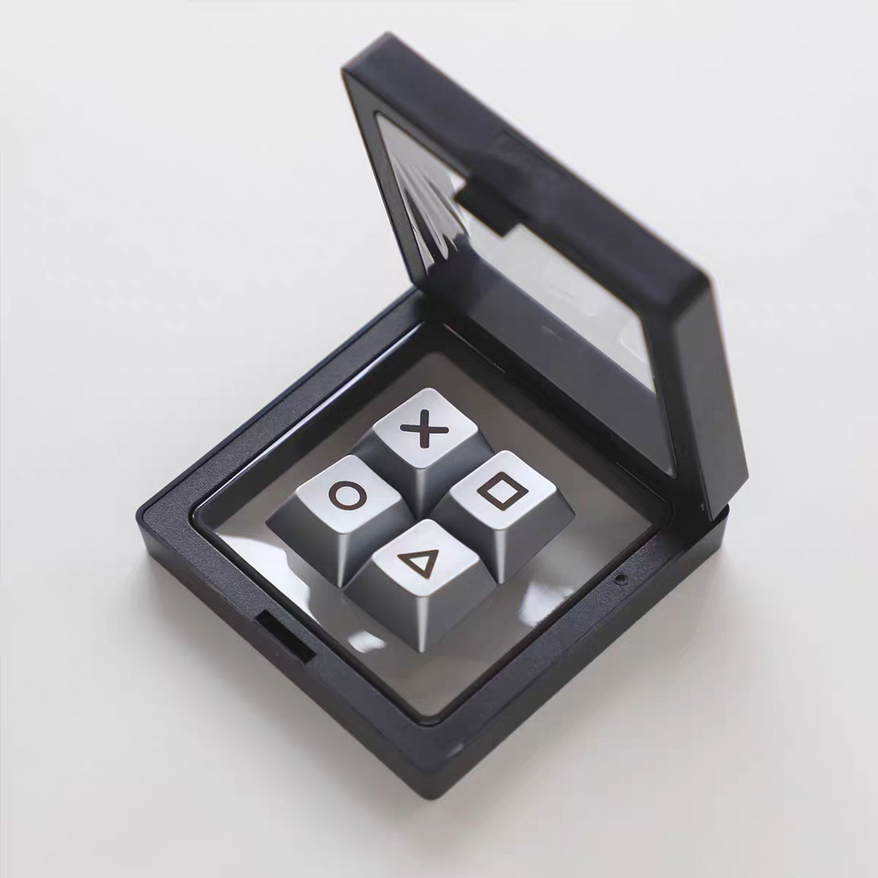 PS Themed Metal Silver Arrow Keycaps - Set of 4 Keys – FancyKeebs