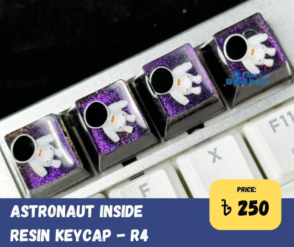Astronaut inside Resin Keycaps - 1 Key – FancyKeebs