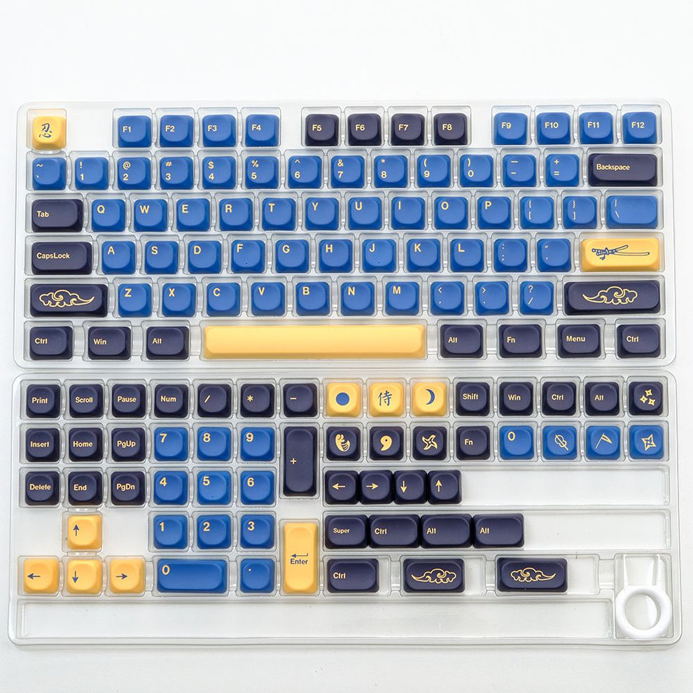 GMK Blue Samurai PBT KOA Profile Keycaps Set – FancyKeebs