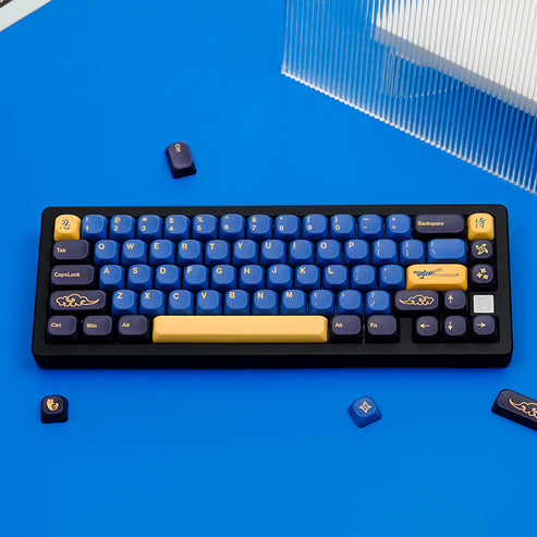 GMK Blue Samurai PBT KOA Profile Keycaps Set – FancyKeebs